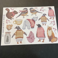 12 Blue Sticky Note Planner Stickers, Notepad Planner Stickers, Blank ...