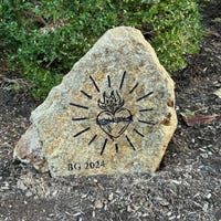 Personalized Garden Stone With Scripture, Engraved River Rock With ...
