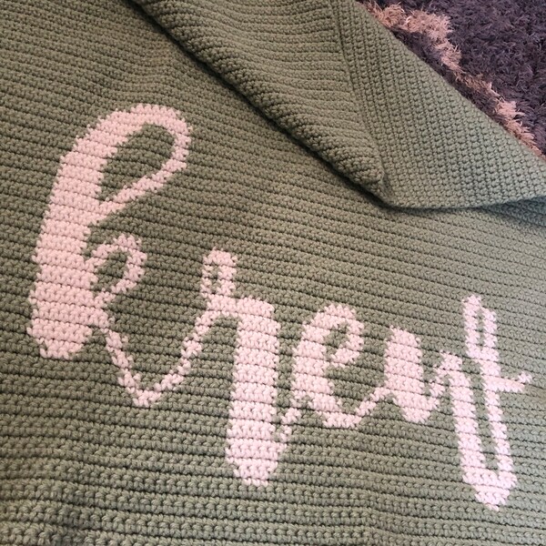 Custom Crochet Name Blanket Pattern, Pdf Crochet Blanket Tutorial, Baby ...