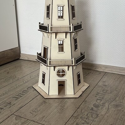 Laser Cut Lighthouse 3mm Digital File for Laser and CNC SVG Ai Dxf EPS ...