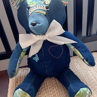 Memory Bear 18" Simple Pattern Easy Bear Pattern Memorial Bear Sewing Tutorial Pattern Sewing ...