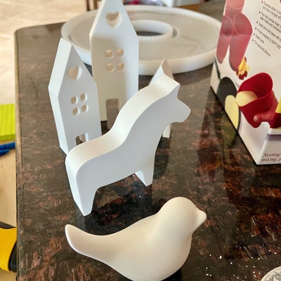 Cute Birds Mould, 3D Little Bird Silicone Mold, Handmade Cement ...