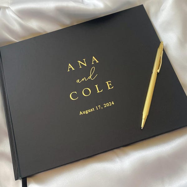 Custom Gold Foil Vow Book Set, Wedding Vow Books, His and Hers Vows ...