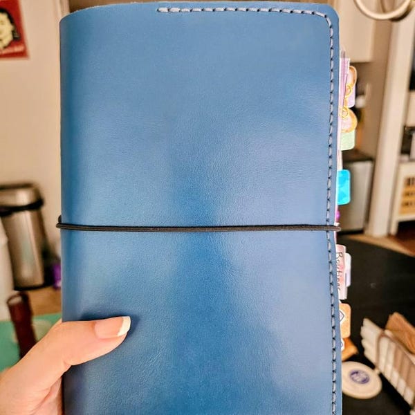 Yellow Leather Wallet Insert for Planner / Travelers Notebook Wallet ...