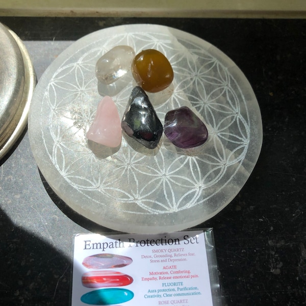 Empath Protection Crystals Set, Empath, Protection, Smoky Quartz, Agate ...