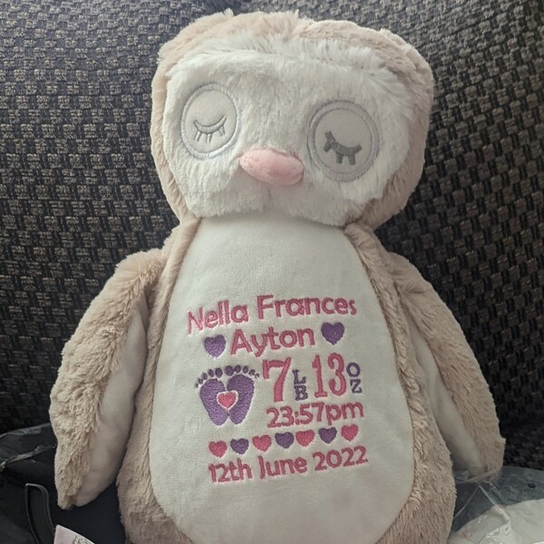 Personalised Teddy Bear Gift, Embroidered Keepsake Baby Teddy, New Baby ...