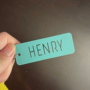 Back Pack Name Tag . Lunch Bag Tag . Luggage Tag . Keychain Name Tag ...