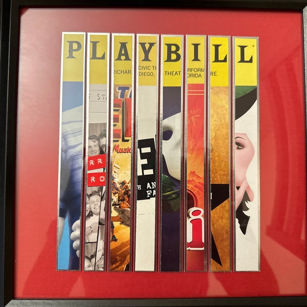 Custom Broadway Playbill Framed Art Collage - Personalize It! - Etsy