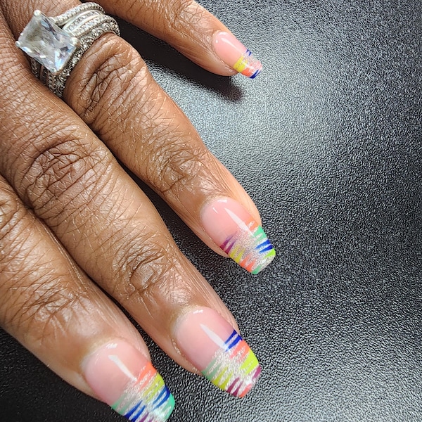 Premium Hand-crafted Press on Nails • Red Nails • Apres Tips • Luxury ...