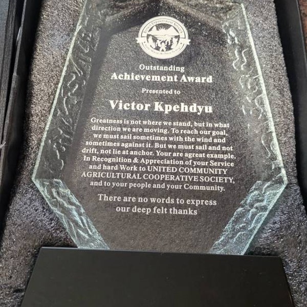 Personalized Crystal Award, Retirement Appreciation ,for Manager, Deep ...