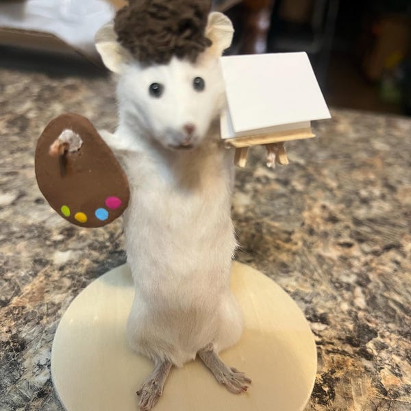Taxidermy Mouse Bob Ross! Odditys / Curiosity - Etsy