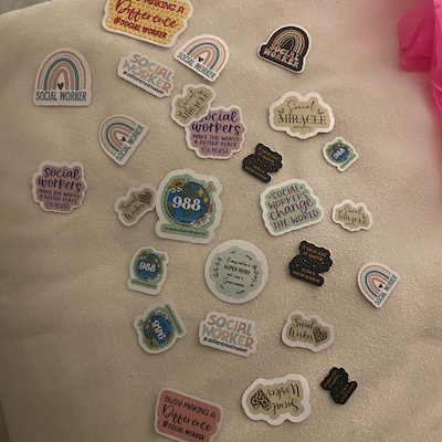 Social Worker Gift, Social Worker Stickers, Therapist Stickers, MSW ...