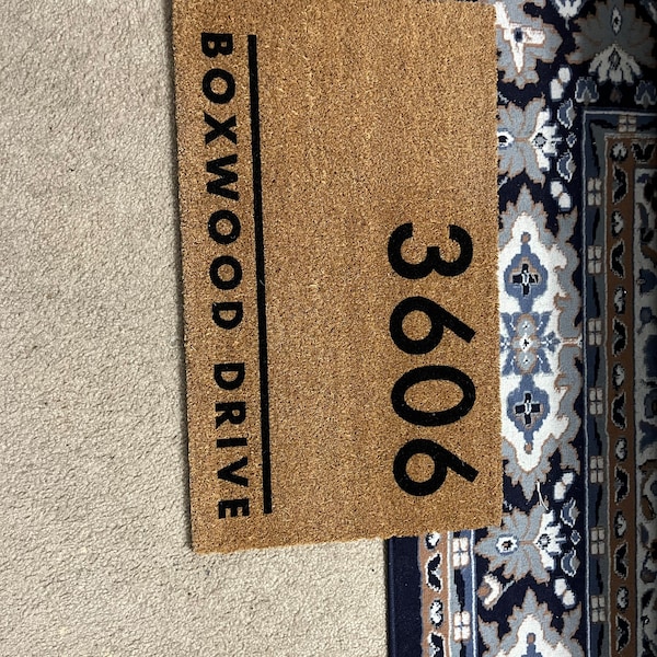 Doormat Address Custom Address Door Mat Large Custom Doormat ...