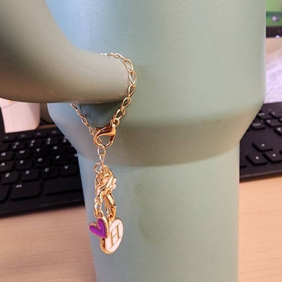 Gold Initial Keychain Letter Charm Gold Key Chain Aesthetic Bag ...