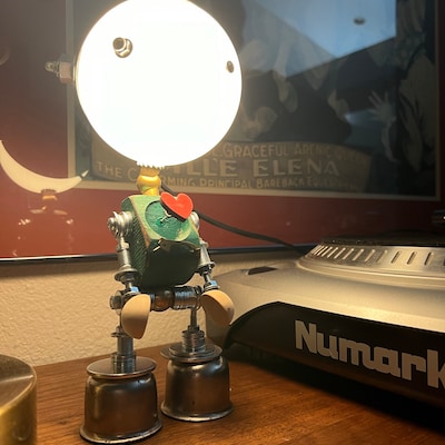 Diorama, Wooden Robot Courtesy Light. Hand Made Robot-style Wooden Lamp ...