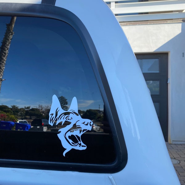 Car Decal "don't Pet Yes He Bites" Sticker K9 Handler, Service Dog - Etsy