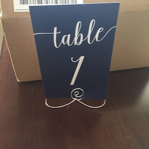 Navy Table Numbers Printable 1-40, Navy Wedding Decor, Table Numbers ...