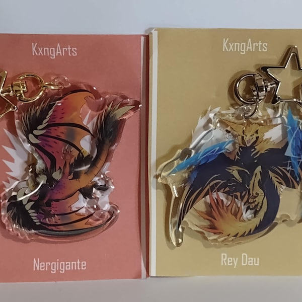 Monster Hunter Nergigante Acrylic Keychains - Etsy