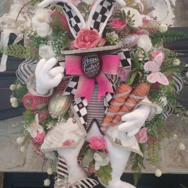 White Rabbit Figurine, Deluxe Dapper Rabbit, English Rabbit, White ...