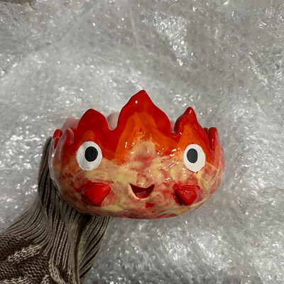 Pre-order Handmade Ceramic Fire Demon Spoon Rest, Unique Christmas Gift ...