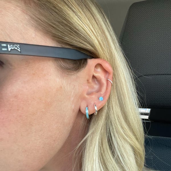 Everyday Gold Hoops, Straight Post Barbell Hoops, Everyday Gold ...