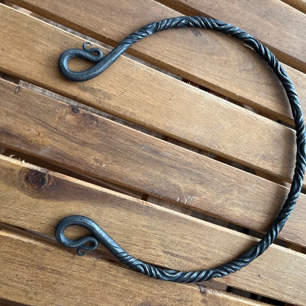 Forged Iron Neck Torc, Forged Torc, Viking Torc, Medieval Nordic Torc ...