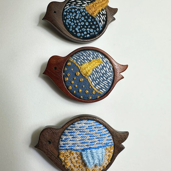 MADE-TO-ORDER - Bird - Wooden Bezel Setting - Handmade by Artbase ...