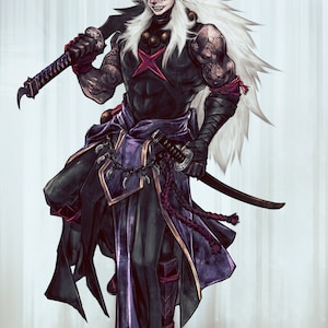 Human Drawn Full Body Character Commission Custom Artwork Epic Fantasy ...