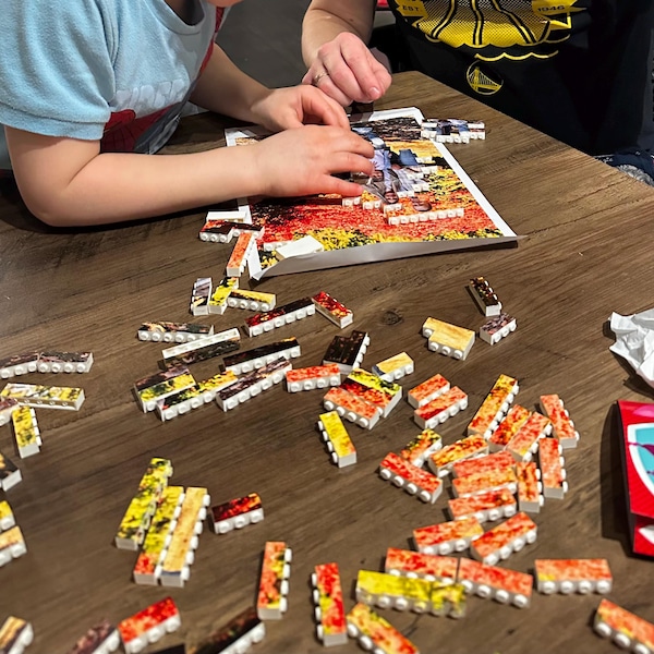 144 Pieces Photo Custom Building Block, Jigsaw Puzzle, Picture Puzzle ...