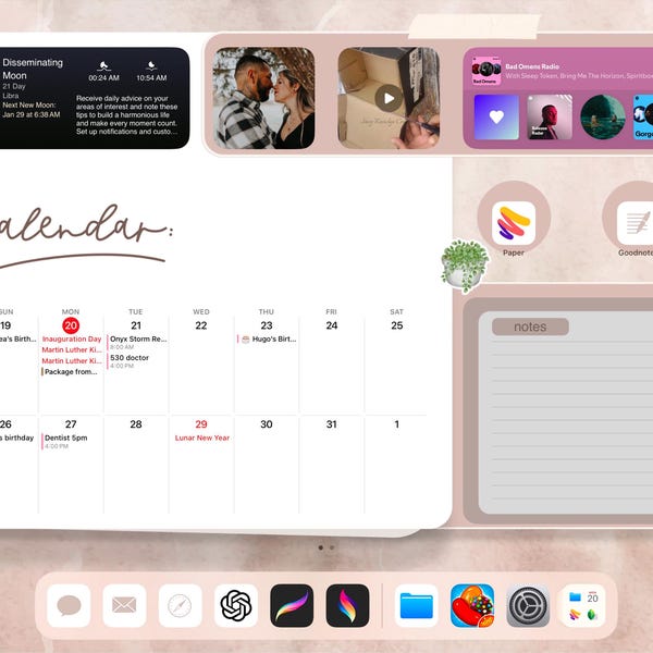 Aesthetic iPad Wallpaper Kit, Matching Theme, Icons, Widgets, iPhone ...