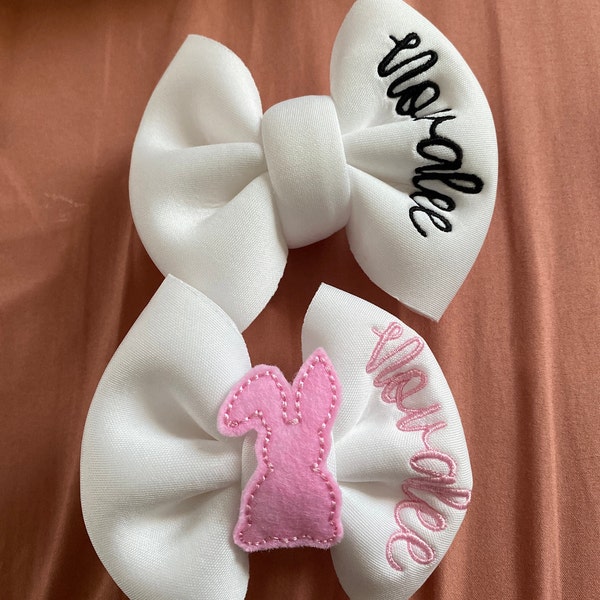 Leopard Name Bow/ Cheetah Name Bow/ Custom Puff Bow/ Custom Bow/ Bows ...