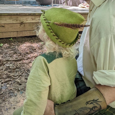 Red Suede Prince / Robin Hood / Squire Child's Hat - Etsy