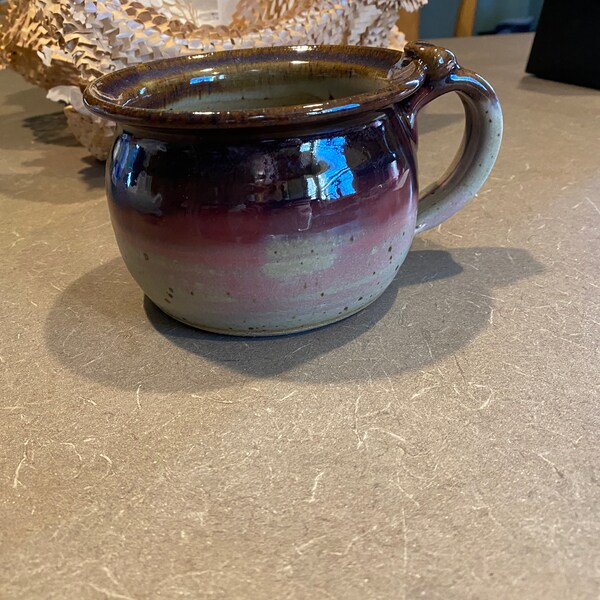 Handmade Stoneware Soup Mug: Nichols Pottery Modern Farmhouse Bowl - Etsy