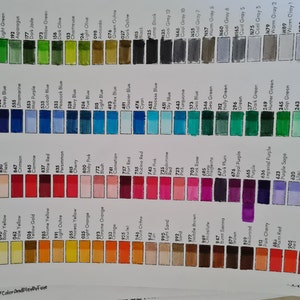 Soucolor 180 Chart Pre-printed Color Codes Swatch Boxes DIY - Etsy