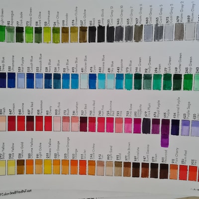 Neocolor II Pastel Color Chart 84 and 126 Color Chart - Etsy