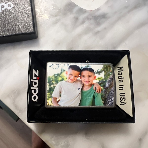 Custom Zippo Lighter: Personalized Photo & Engraved Text - Etsy
