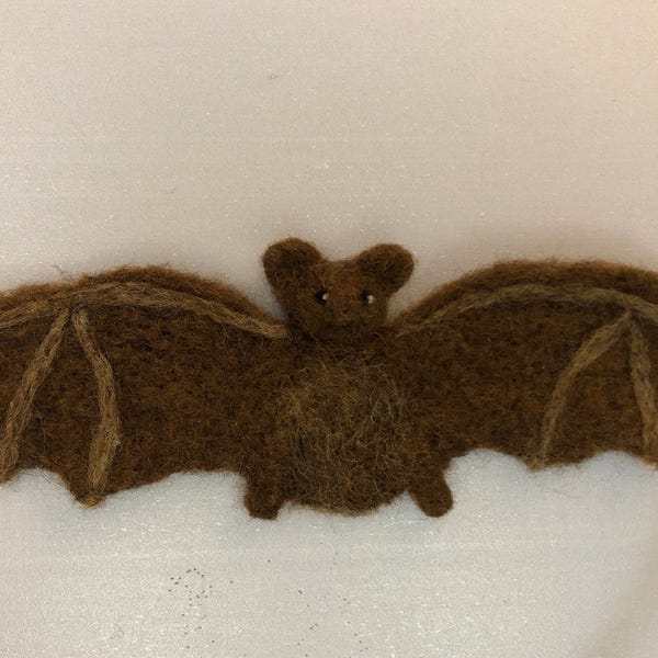 Bat Needle Felting Kit: DIY Wool Fiber Art - Halloween Decor, Needles ...