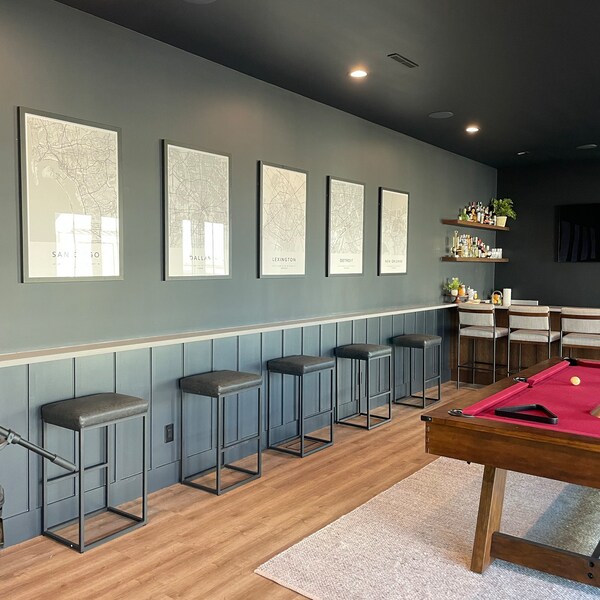 Hometown Street Map Poster Custom City Map Art Print Frame Canvas ...