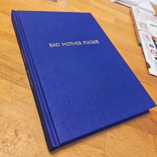 Personalised Notebook Foil-blocked in Gold - Handbound in 10 Coloured ...