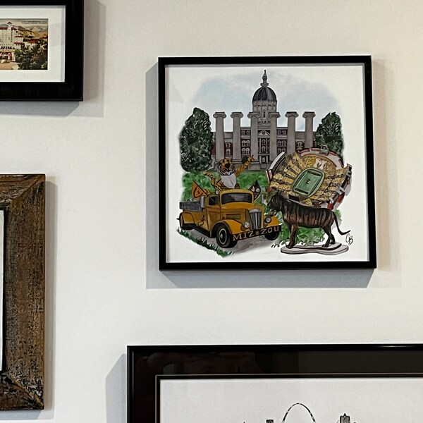 The University of North Carolina Collage Print - Etsy