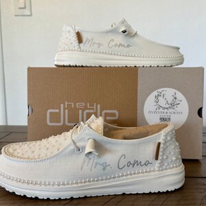 Womens / Wedding Custom Dude Shoes Perfect for Custom Gifts, Bridal ...