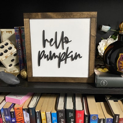 Fall Wood Sign, Hello Pumpkin Sign, Fall Home Decor, Fall Farmhouse ...