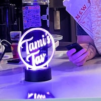 Laser Engraved LED Light up Display/sign, Custom Night Light, Desk Lamp ...