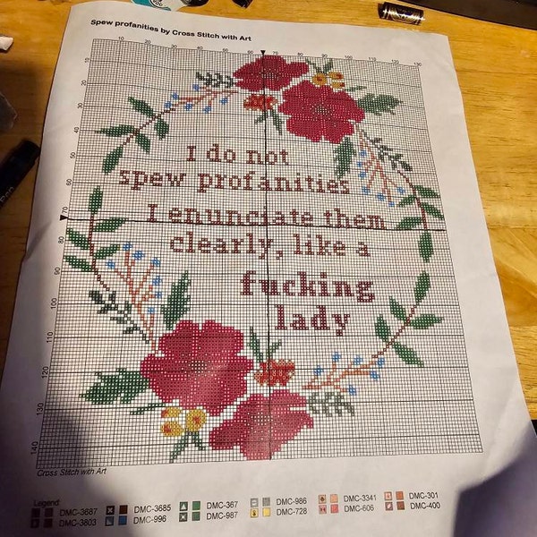 Funny Cross Stitch Patterns PDF Bundle - Sweary & Sarcastic Embroidery ...