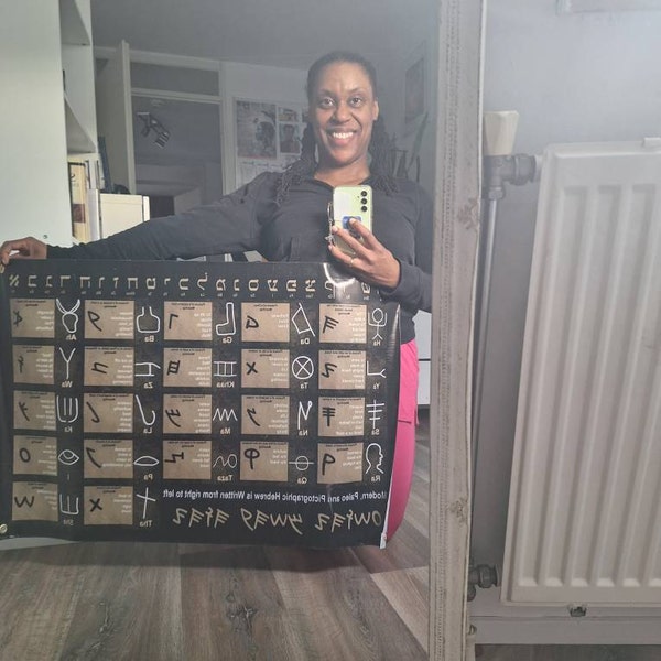 Hebrew Israelite Paleo Hebrew Language Banner, Pictographic Hebrew ...