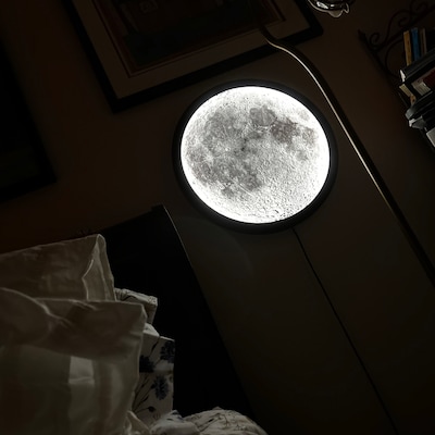 Moon Wall Night Lights With Adjustable Brightness, 3D LED Wall Lamp ...