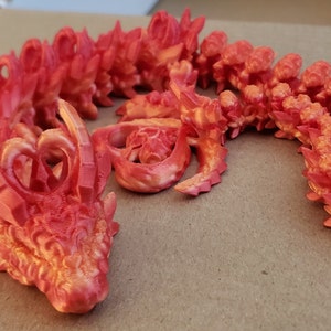 18 Phoenix Fire Pyro Dragon Articulating Flexi by Cinderwing, Fidget ...
