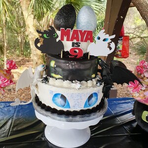 Toothless birthday confetti Dragon confetti night fury cake | Etsy