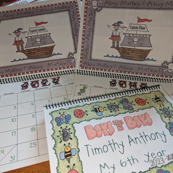 First Year Baby Calendar and Memory Book for GIRL 13 Month Calendar ...