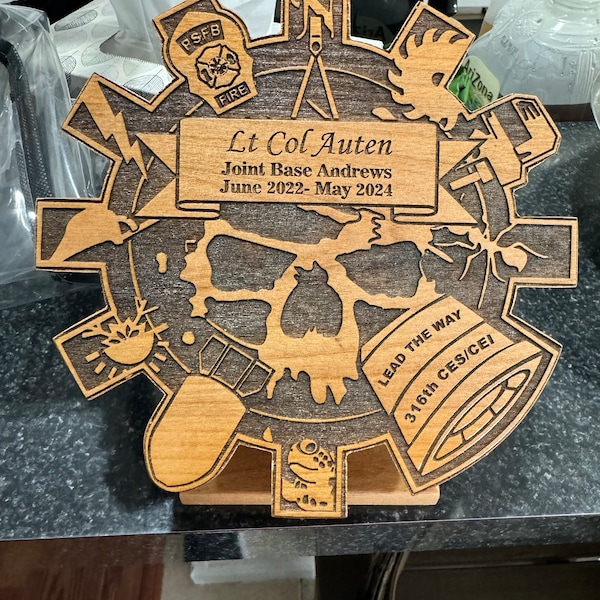 Civil Engineering Awards, CES Cog Plaques, Air Force CE Display - Etsy